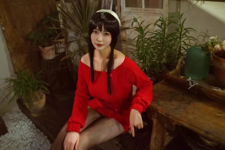 coser星澜是澜澜叫澜妹呀-约尔红毛衣[76P-525M] - 花颜间